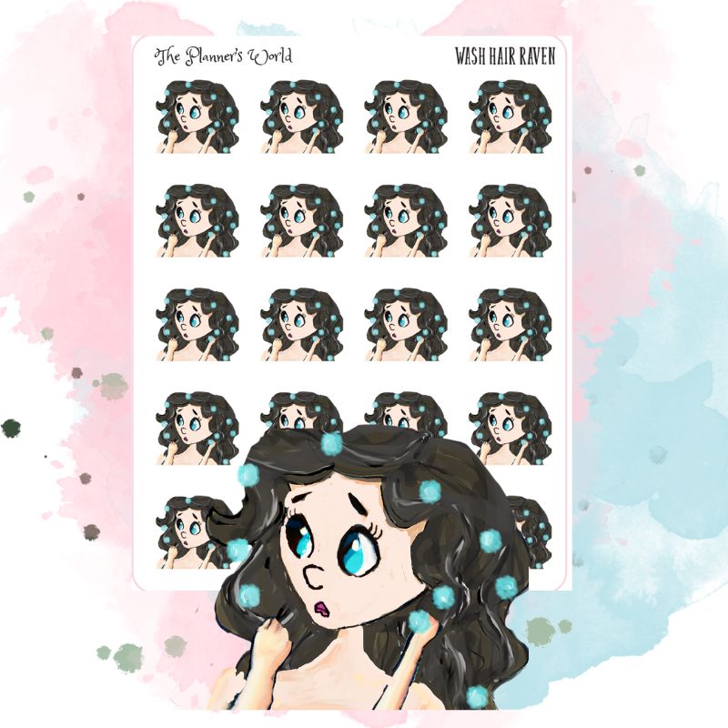 Wash Hair Planner Stickers - Plan-tastic Squad – The Planner's World