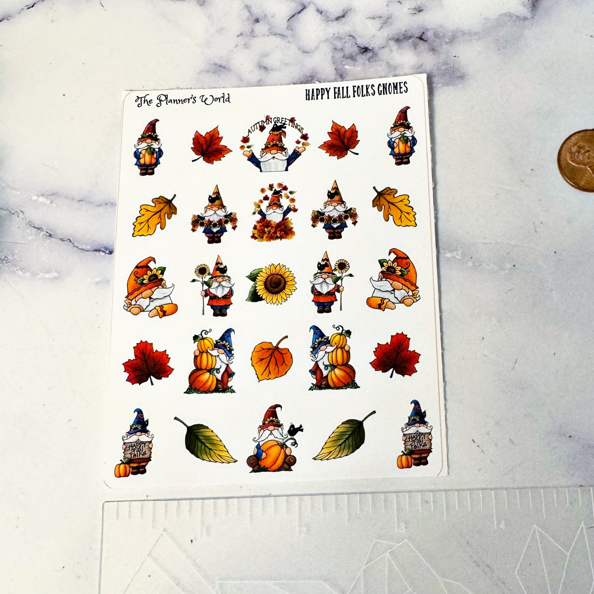 Autumn Harvest Gnome Planner Stickers for Decorative Planning || Happy ...