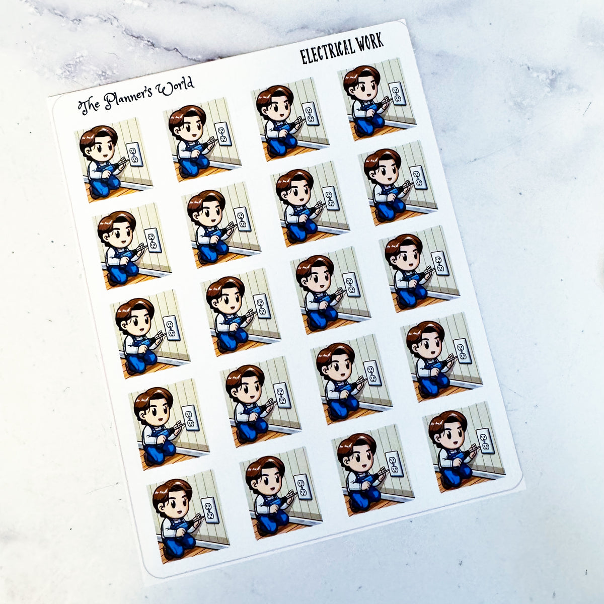 Electric Home Repair planner Stickers - Electrical Work – The Planner's ...