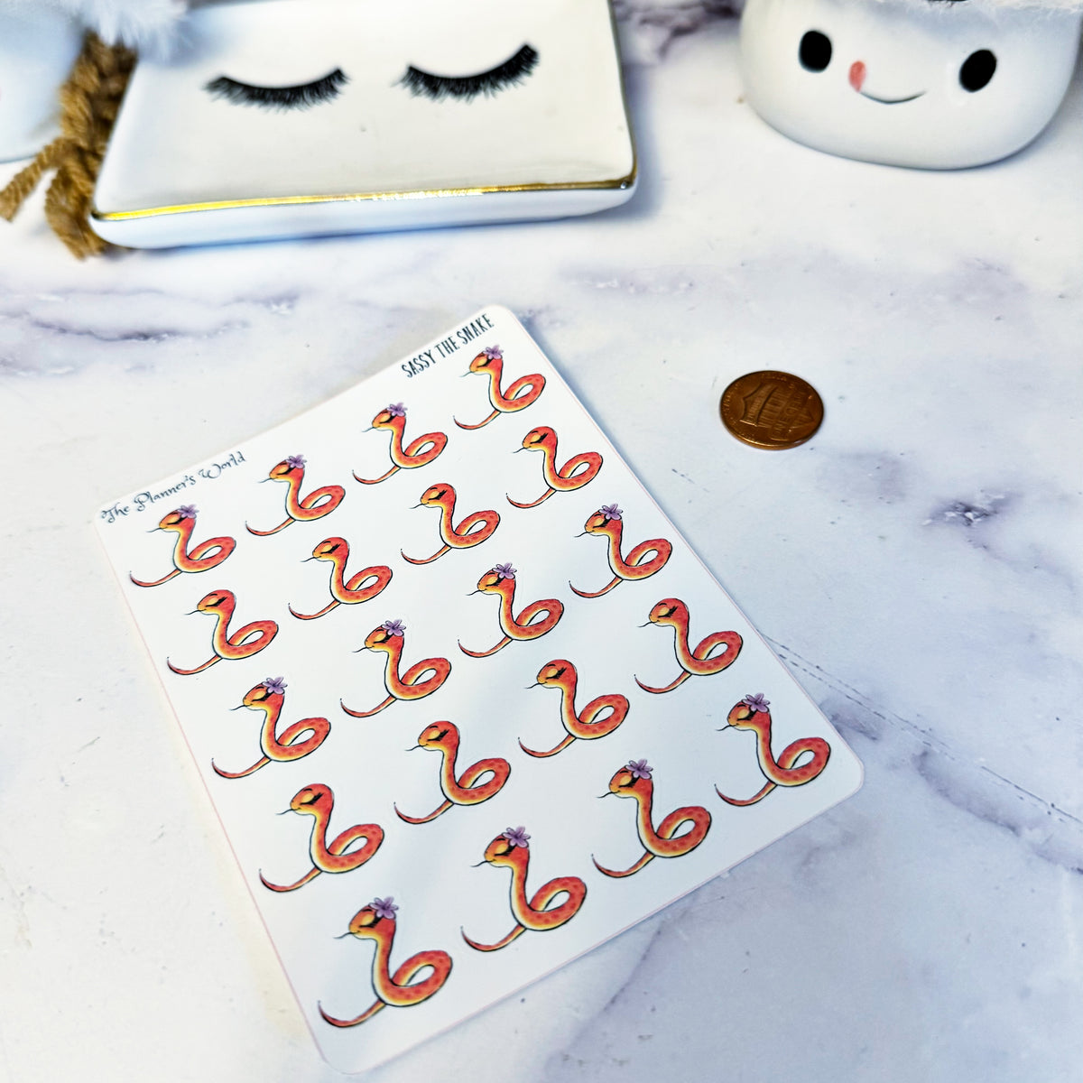Cute Snake Planner Stickers - sassy the snake – The Planner's World