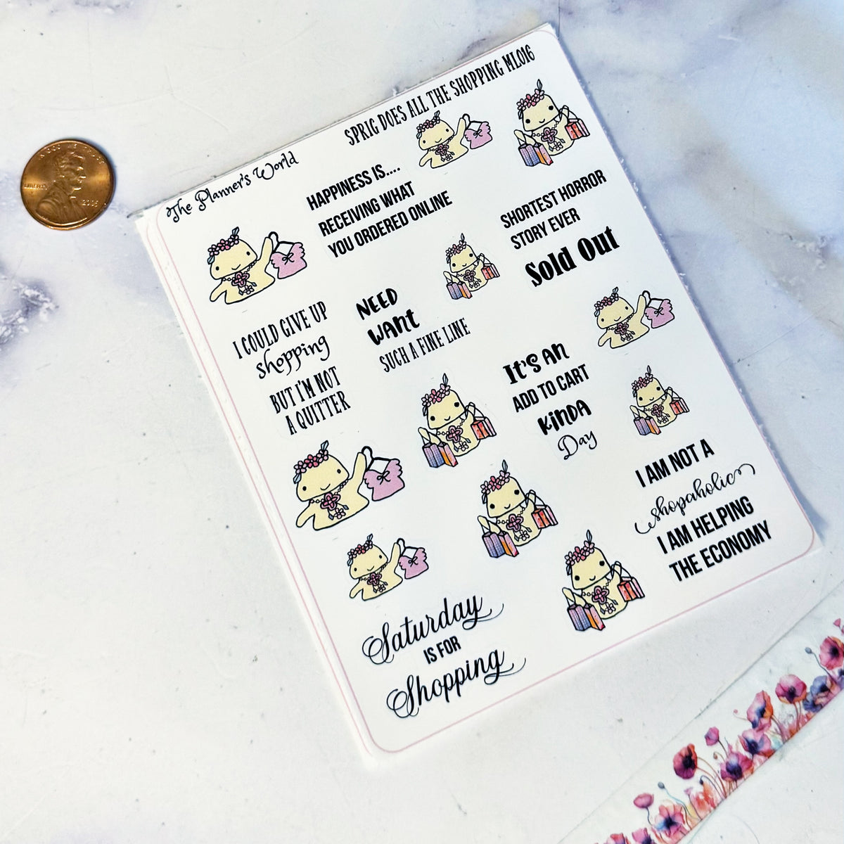 Shopping Spree Quotes Planner Stickers - Sprig – The Planner's World