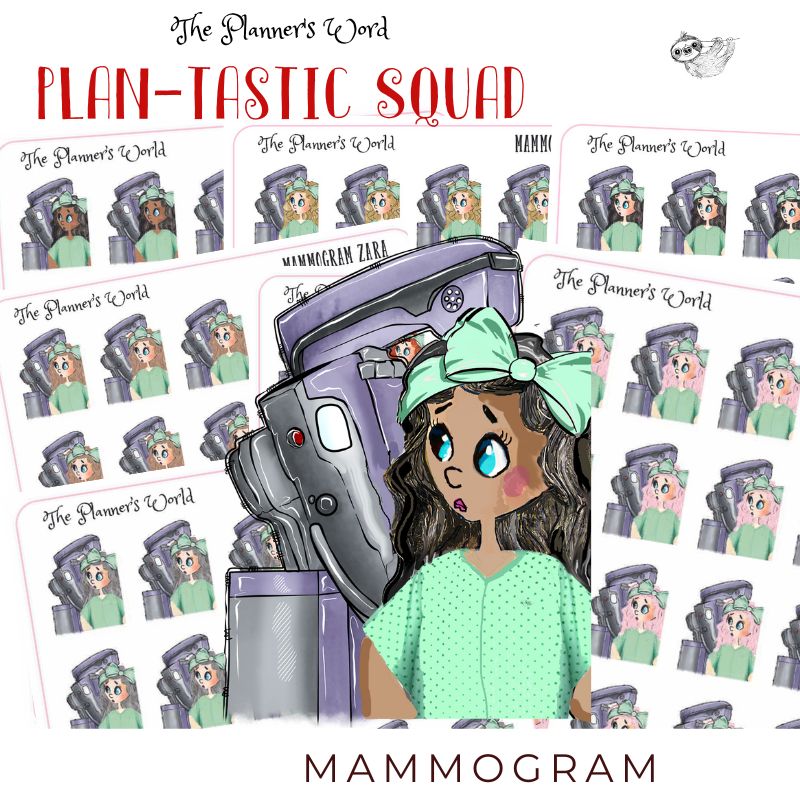 Mammogram Planner Stickers - Doctor Appointment - Plan-tastic Squad ...