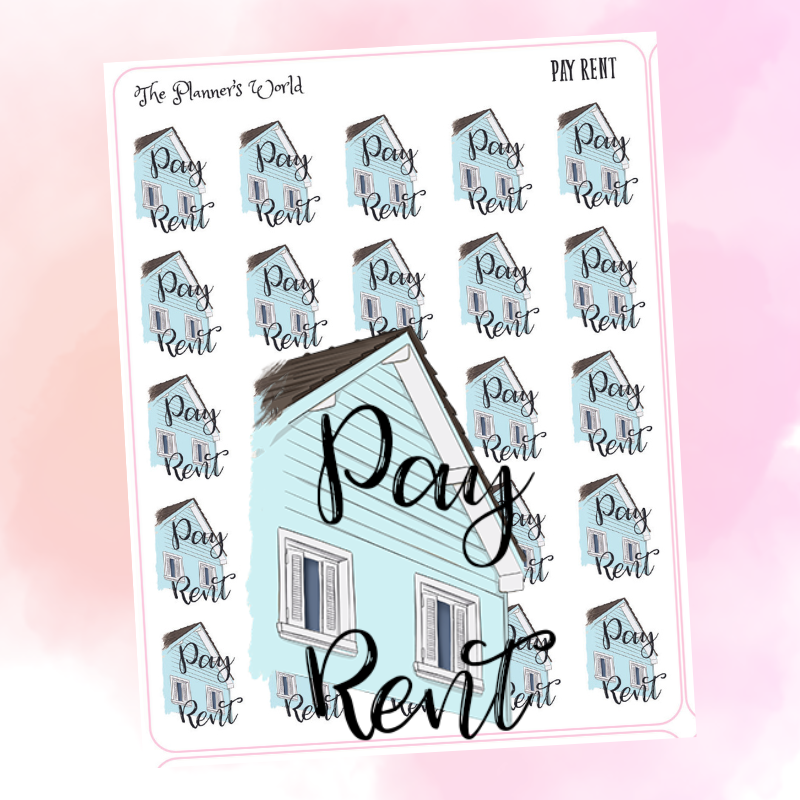 Script-040 || Pay Rent planner stickers - Budget Tracker – The Planner ...