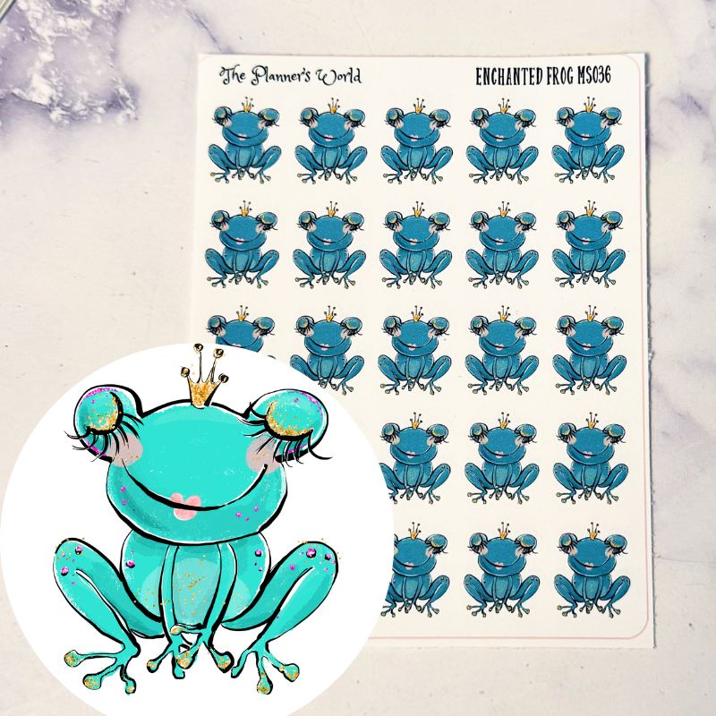Mini Frog Planner Stickers - Cute Waterproof Decals - Enchanted fairyt ...