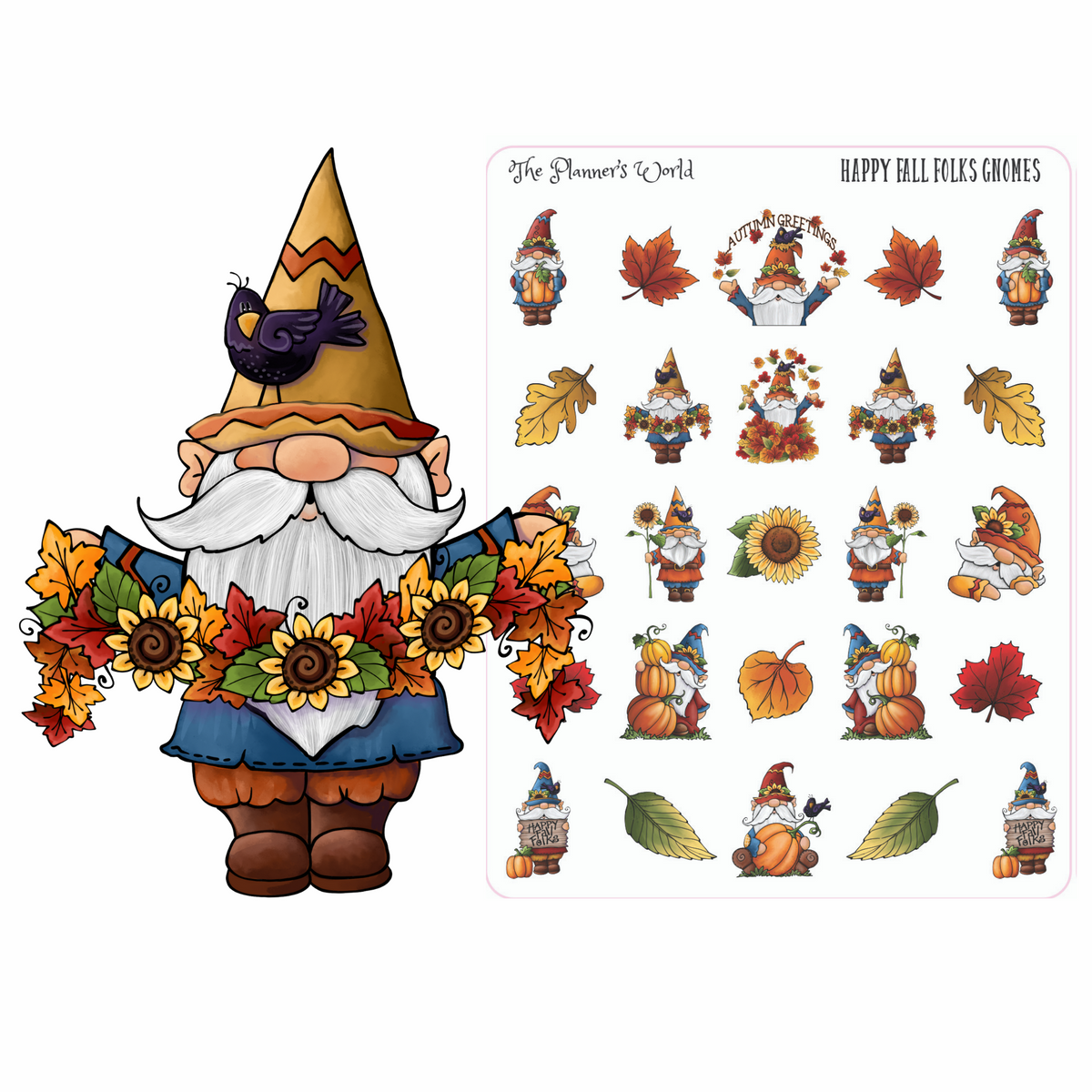 KIT-403 DECO || Happy Fall Follks - Gnome Planner Stickers – The ...