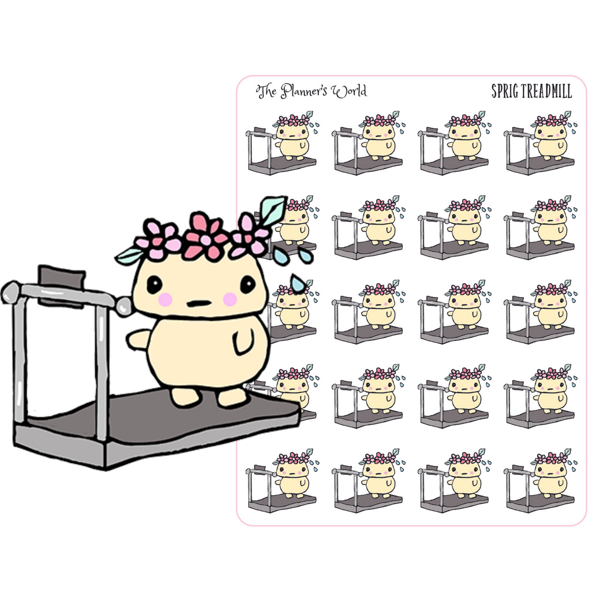 Treadmill Exercise planner stickers - Sprig – The Planner's World